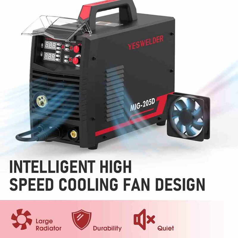 Soldadora MIG 205A de YESWELDER soldadura MIG con hilo gas o sin gas, Lift
